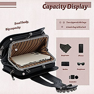 Emprier Square Small Satchel Clutch Purse for Women Cell Phone crossbody Bag Rivet Evening Handbag