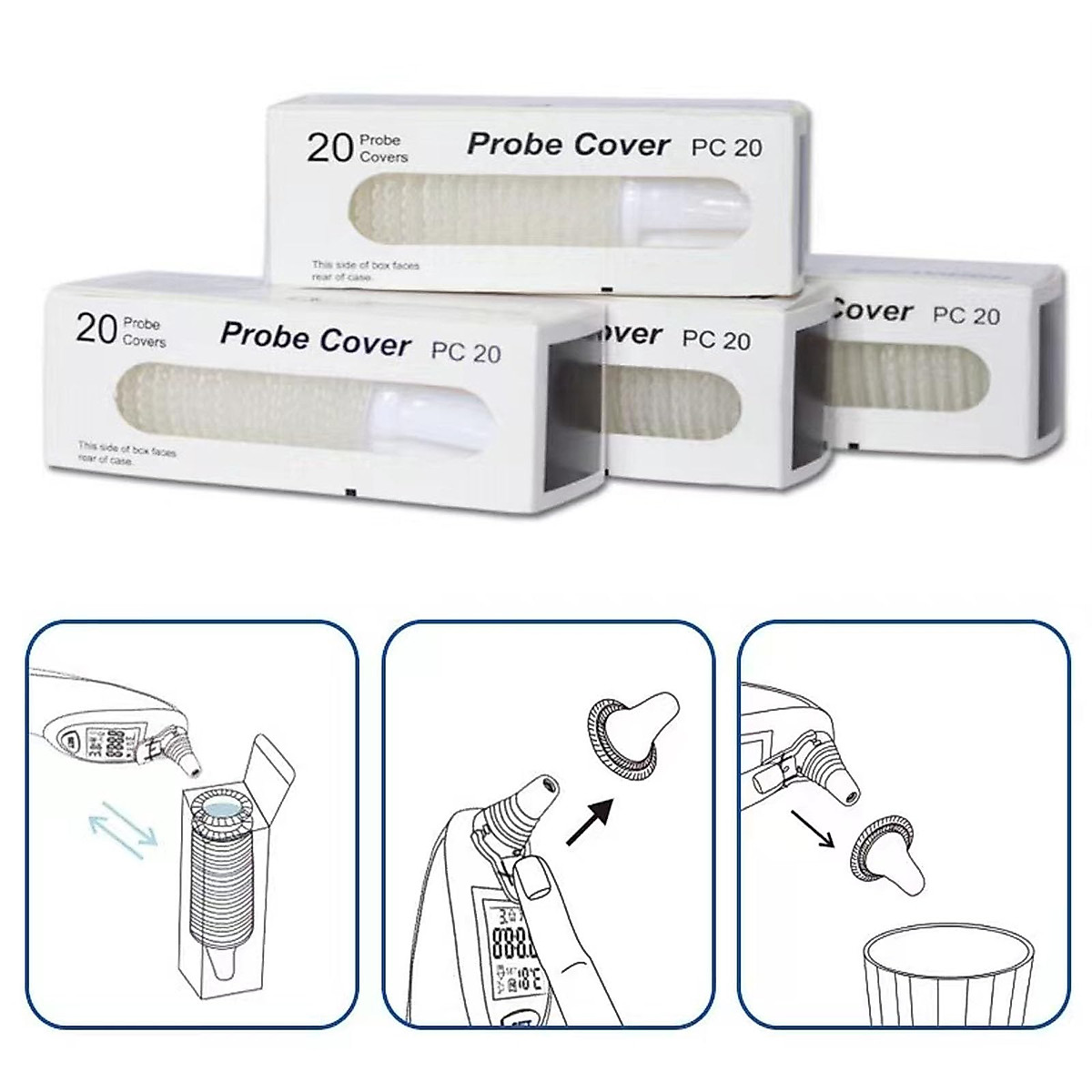 100pcs Ear Thermometer Probe Covers, Lens Filters， Refill Covers for All Braun themometer Thermometer Models Digital Thermometers Disposable Covers