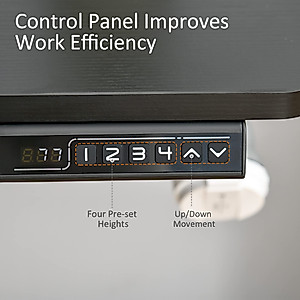 Vinsetto 65.75" Adjustable Height Standing Desk, V-Shaped Computer Desk Workstation for Home, Office, Black