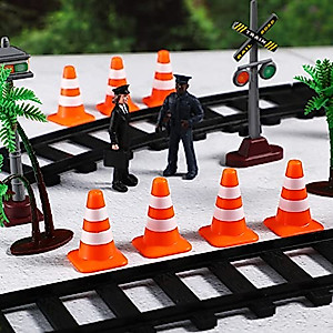 Gadpiparty Pre Rolled Cones 10 Pcs Miniature Traffic Cones Road Construction Cones Kids Traffic Signs Toys Children Educational Learning Toys Sand Table Ornaments Street Signs