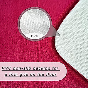 BOANKODU Christmas Bathroom Rugs Sets 3 Piece Memory Foam Non Slip Bath Mats for Bathroom Floor, Soft Washable Bathroom Mats and Rugs Sets for Toilet Shower Sink Red