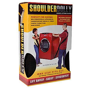 Shoulder Dolly 2-Person Lifting and Moving System - Easily Move, Lift, Carry, And Secure Furniture, Appliances, Heavy Objects Without Back Pain! Straps and Harnesses for 2 Movers (Pack of 2)