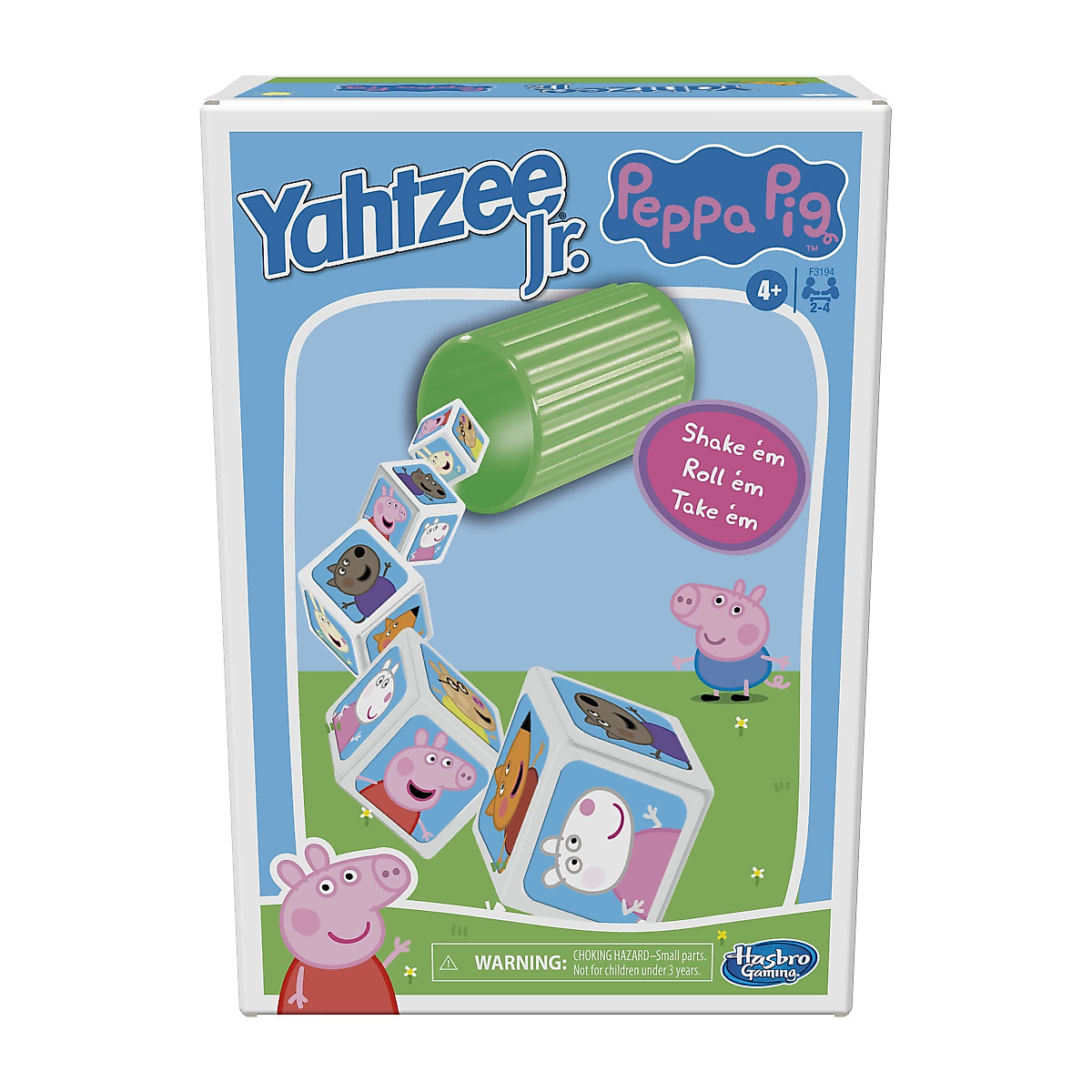 Hasbro Gaming Yahtzee Jr.: Peppa Pig Edition Board Game for Kids Ages 4 and Up, Counting and Matching Game for Preschoolers (Amazon Exclusive)