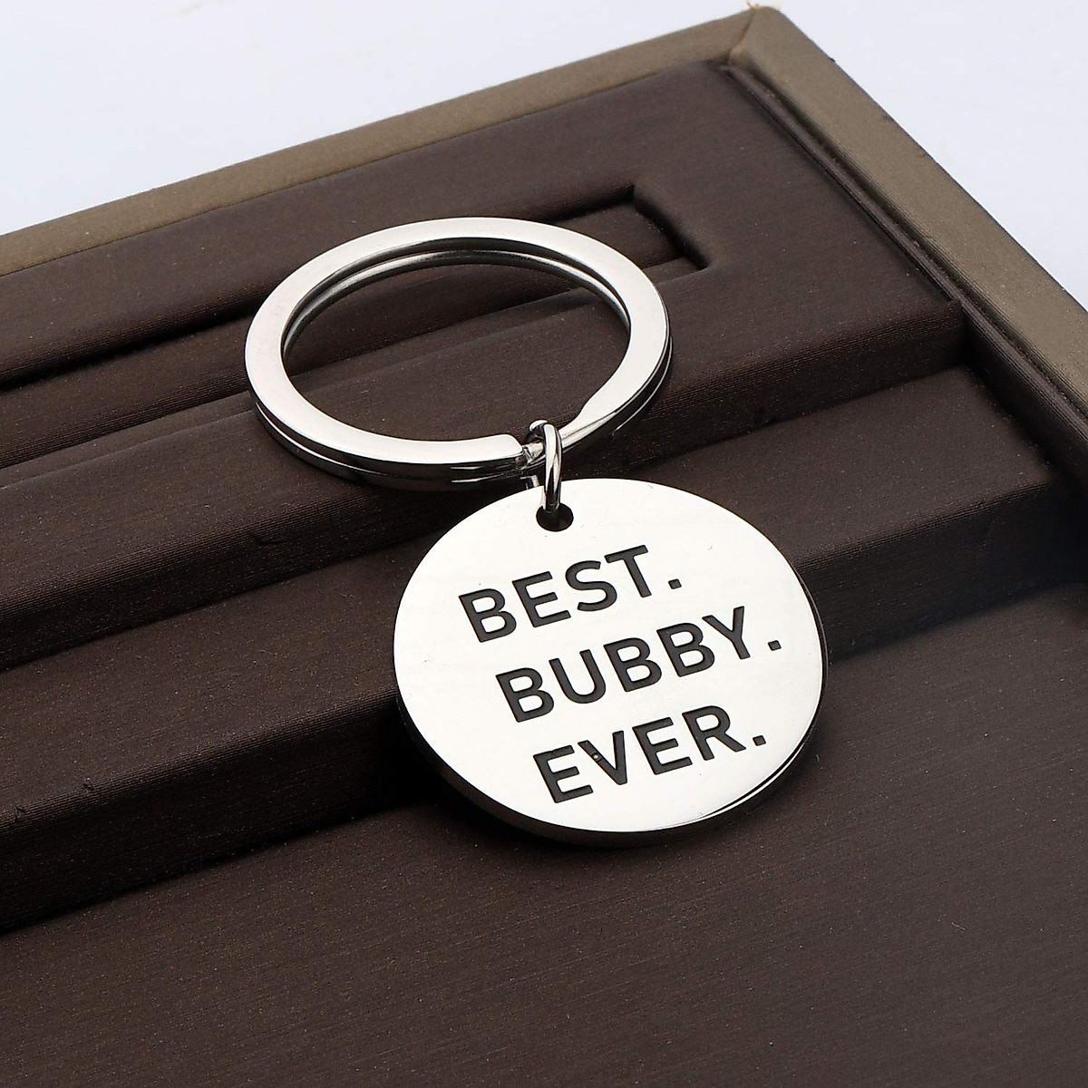 CENWA Best Bubby Ever Keychain for Grandpa Birthday Father's Day or Christmas Gifts for Grandfather (Best Bubby Ever Keychain)