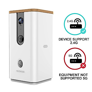 DOGNESS Wi-Fi Pet Camera with Treat Dispenser for Dogs and Cats. 1080P HD Video, 165° Full-Room View, 2-Way Audio, Sound/Motion Alerts, Night Vision, Pet Monitor, White