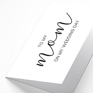 To My Mom on My Wedding Day Card, Wedding Day Card to Mum, Card for Mom on My Wedding Day