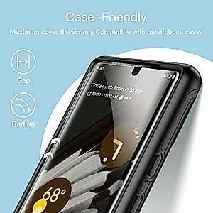 JETech Screen Protector for Google Pixel 7 Pro with Camera Lens Protector, Flexible TPU Film, Fingerprint ID Compatible, HD Clear, Easy Install, 2-Pack Each
