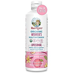 MaryRuth's Multivitamin for Women | USDA Organic | Sugar Free Womens Multivitamin | Liquid Vitamins for Women | Immune Support Liquid Liposomal | Cognitive Health & Mood Balance | Vegan | 15.22 Fl Oz