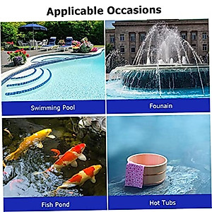 Eioflia Garden Pond Pool Leaf Skimmer Swimming Pool Cleaning Net Fountain Fish Tank Pool Leaves Fine Mesh Net Telescopic Pole Leaf Skimmer for Swimming Pool Tubs Spa