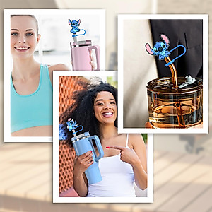 10 mm Straw Cover Cap for Stanley Cup 30 Oz 40 Oz, 5 Pcs Straw Topper for Tumbler, Funny Tip Covers for Stanley Cup Accessories