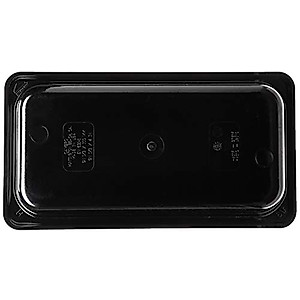 Cambro Black 1/3 Size High Heat H-Pan 4" H