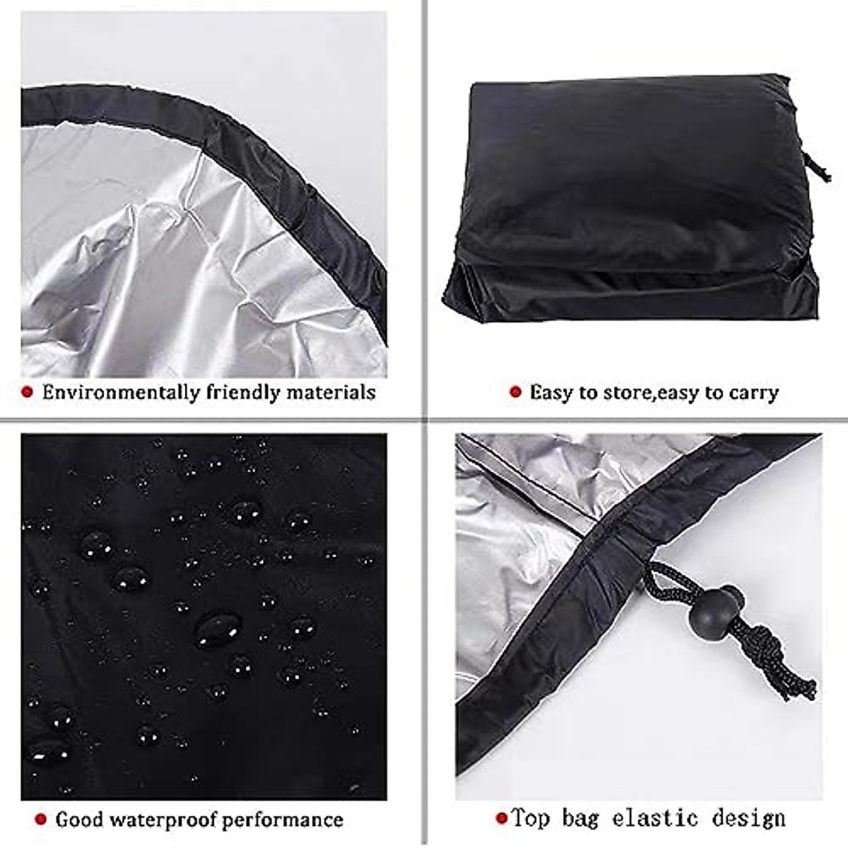 AYGJKIE Protective Cover for Garden Chairs, Weatherproof, Tear-Resistant, Thickened, Transparent, Covers for Chairs, Cover, Garden Furniture, Fabric Cover, Stackable Chair, high-Back (Color : Black,