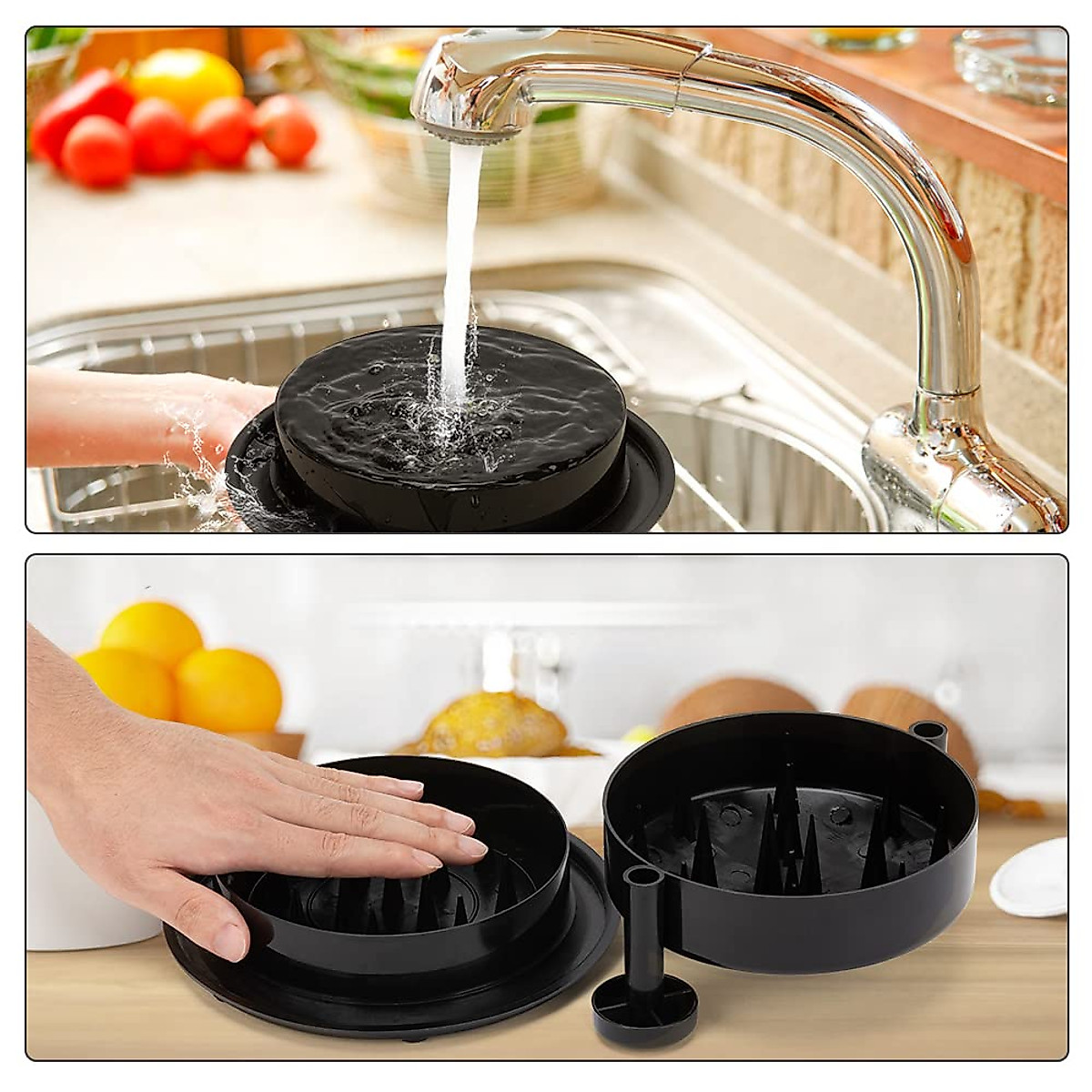 Chicken Shredder Shred Machine Meat Shredder Meat Shredding Tool with Handles and Non-Skid Base Mat Suitable for Pulled Pork Red Beef Chicken Alternative to Bear Claws 1pc 8inch Black