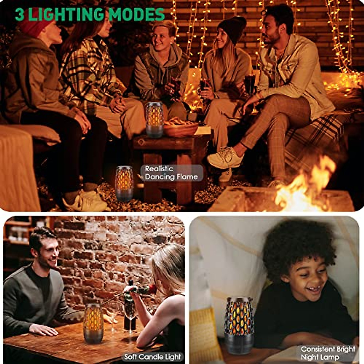 MOFOKEAY Outdoor Bluetooth Speakers Waterproof - 2 Pack Wireless Torch Atmosphere Speakers with Stake & Hook, Sync Up to 100 Speakers, BT 5.3 Portable Speaker for Patio Camp Party, Gifts for Men Women