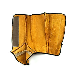 QWORK Fireproof Shoe Leg Cover Leather for Welding Welder Work Boot Protectors, Welding Safety Boot Covers, Leg Guards Gaiters, Men and Women