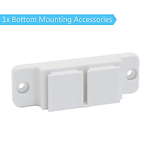 KISKIZ Retractable Baby Gates Extra Wide Baby Gate Replacement Parts Kit Retractable Dog Gate Full Set Wall Mount Accessories Extra Long Baby Gate Hardware with Brackets, Latches, Hooks, Screws, White