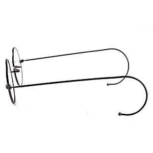 Agstum Retro Small Round Optical Rare Wire Rim Eyeglasses Frame (Gunmetal, 43)