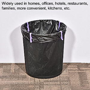 MECCANIXITY Garbage Bin Clip Kitchen Trash Can Waste Basket Garbage Bin Clamp Non-Slip Clip Clamp Purple, Pack of 16