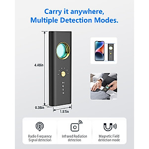 Hidden Camera Detectors and Bug Detector - RF and GPS Tracker Detector with 6 Sensitivity Levels and 4 Professional Modes for Office, Hotels, Bathroom