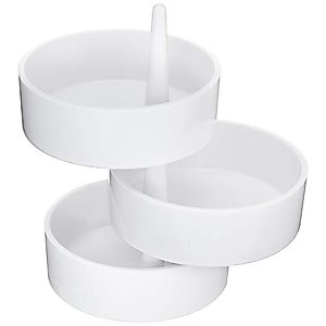 Amazon Basics Pivoting 3-Tiered Tray Jewelry Storage Organizer - White