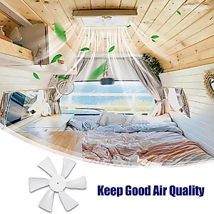 SVNR 6" RV Vent Fan, 2 Pack RV Bathroom Vent Fan Blades Replacement for RV Fan, Fits for Heng's, Elixir, Ventline, Jensen roof Vents, Range Hoods or Any 12 Volt Motor with a 0.094-inch D-Shaped Shaft
