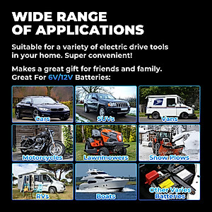 8A/3A/1A Car Battery Charger Automotive with Voltage Detection, 12V/6V TOPDON TB8000 Automatic Battery Maintainer, Lead-Acid & Lithium, LiFePO4 Batteries,Trickle Charger, Float Charger, Storage Bag