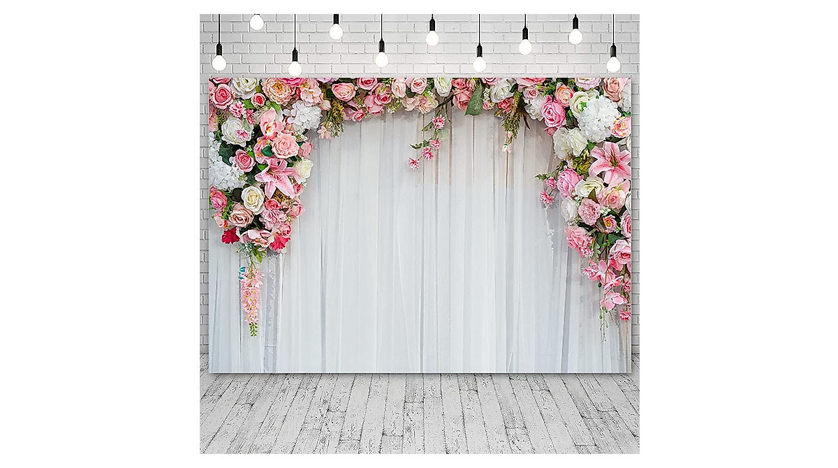ABLIN 8x6ft Flower Wall Backdrop - Perfect for Events