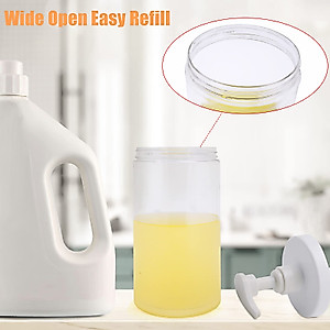 Cosywell Pump Bottle Dispenser Plastic Pump Bottles Refillable Bottles Wide Mouth Jar Style Empty Pump Bottles Bathroom Shower Containers for Lotion Shampoo Conditioner (White, 3X 1000ml)