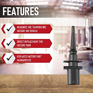 Ambient Air Temperature Sensor - Replaces 902020, 6581 6 905 133, 902-020, 65816905133 - Compatible with BMW Vehicles - 328i, 325i, 325Ci, 323i, 330i, 330Ci, 528i, 530i, M3, M6, X5, Z4-1995- 2011