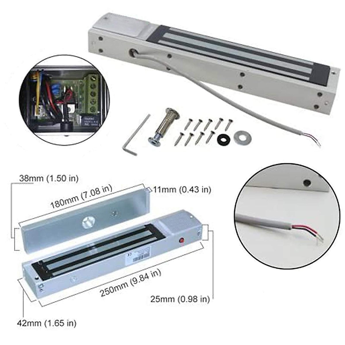 MENGQI-CONTROL Indoor Outdoor Install Waterproof 1 Door Access Control System Metal Keypad Reader RFID PIN Code Open 600LBS Magnetic Lock 110V Power Supply Box Management Software APP Remote Open Door