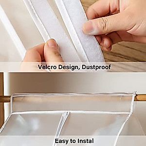 Neysuk Hanging Garment Clothes Cover, Translucent Hanging Garment Rack Cover with Zipper Garment Bags for Suit Coats Closet Storage 35 inch (2 Pack)