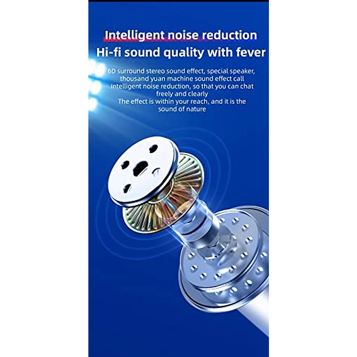 Apollo's Products Air6 Pro True Wireless Stereo Bluetooth Earbuds Noise Cancelling with Charging LED Charging Display (Compatible to iOS or Android)