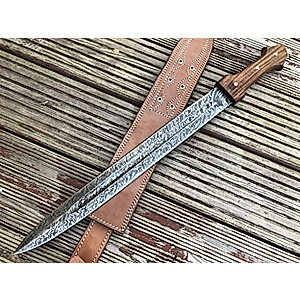 Perkin - FST1 - Damascus Steel Knife - 24 Inches Fixed Blade Hunting Knife Sword