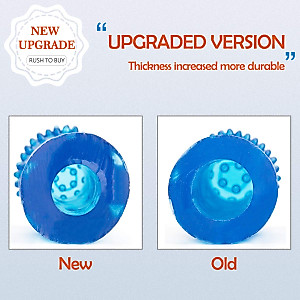 ZNOKA TPR Squeak Dog Chew Bone Toy, Bite Resistant Durable Tough Rubber Non-Toxic Tooth Cleaning Toy for Aggressive Chewer, Floating & Suitable for Pool Use