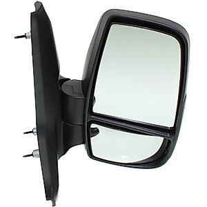 Kool Vue Driver & Passenger Side Non-Electric Mirrors for Ford Transit-250 Transit-350 Transit-150 Transit-350 HD 2015-2017 Without Signal Light Textured Models With Medium or High Roof