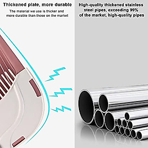 MIYUE Broom and Dustpan Set for Home - Dust Pans with Long Handle - Outdoor Indoor for Home Kitchen Room Office,Must Haves for Home, Pink