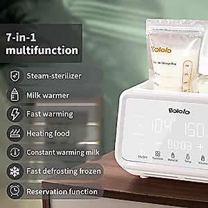 Baby Bottle Warmer | Bololo Bottle Warmer for breastmilk | 500W Stronger Power Fast Breast Milk Warmer| Baby Food Heater with Timer for Twins | 24H Temperature Control