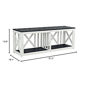 Bench Dark Slate Garden Park Grey