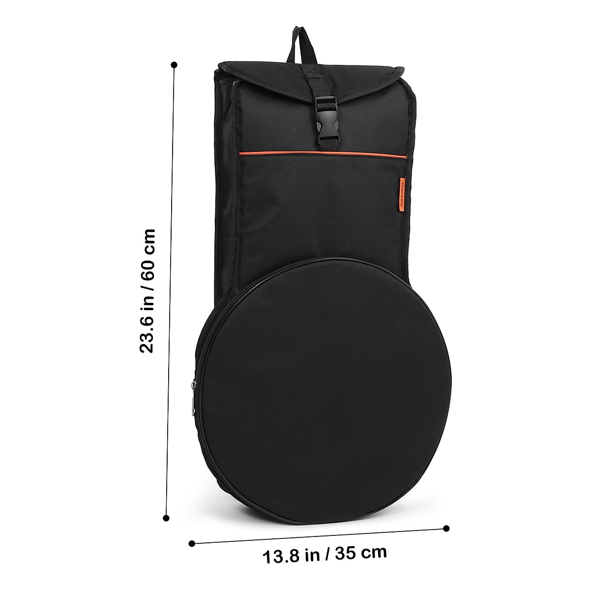 Generic Drum Pad Bag, Dumb Bag Storage Backpack Cases with Detachable Carrying Black Waterproof Oxford Fabric Pouch Holder for 12Inch and 8Inch Pads, EZM4R14DXK03859ZS8