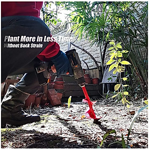 Bit for Planting 1.6"(D) x8.6"(L), Garden Ground Earth Spiral Drill Bit for 3/8" Hex Drive Drill Auger Bulb Planter Drill Bit Post Hole Digger Solid Shaft Heavy Duty Auger Spiral Drill Bit