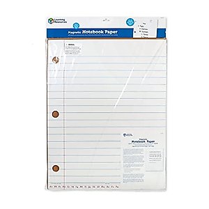Learning Resources Giant Sized Magnetic Notebook Paper, Durable Write & Wipe, Classroom Whiteboard Accessories, Teaching Aids, 22"L x 28"H