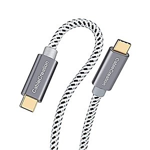 CableCreation USB C to USB C Cable 10 FT 60W, Braided USB Type C Fast Charging Cable, USB C Cable to USB C 3A 480Mbps Data for MacBook Pro Air Galaxy S22 Ultra/S21/S20+ Pixel 4/5 etc. 3m Space Gray