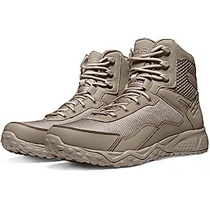 CQR Men's Military Tactical Boots, Lightweight 6 Inches Combat Boots, Durable EDC Outdoor Work Boots, No Zip Desert Sand, 13