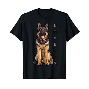 German Shepherd Shepard Dog Mom Dad Love Pet Puppy T-Shirt