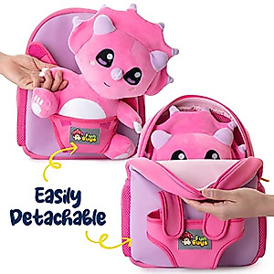 Kawaii Dinosaur Backpack for kids 3-5, Toddler backpack for boys girls, Kids' backpacks, Preschool backpack for kids 5-7, Kindergarten backpack, Toddler Bookbag, Dino Backpack for boys 4-6, Pre K Bag