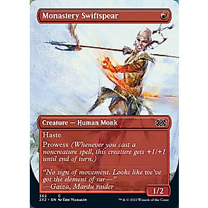 Magic: the Gathering - Monastery Swiftspear (362) - Borderless - Foil - Double Masters 2022