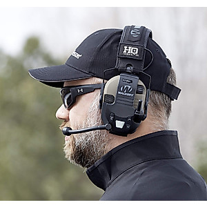 HQ ISSUE Walker's Razor Slim Low Profile Electronic Ear Muffs with Walkie Talkie, Shooting Hearing Protection 2 Pack Flat Dark Earth