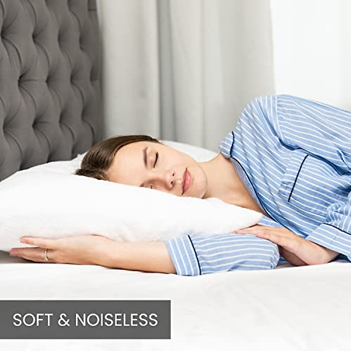 Everlasting Comfort Premium Waterproof Pillow Covers Standard Size (2 Pack) - White Pillow Case Protector Zippered to Prevent Bed Bugs, Dust Mites, & Allergens - Hypoallergenic Pillow Protectors