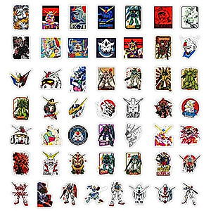 50Pcs Cartoon Gundam Waterproof Stickers for Gifts Water Bottle Cup Laptop Skateboard Luggage Box Vinyl Graffiti Patches BRMLD