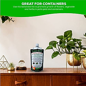 Liqui-Dirt Nano Powder All-Purpose Organic Complete Plant Food -18 Balanced Super Foods Blend of Vitamins Minerals Micro-Fungi and Bio-Organisms (50 Gallons)